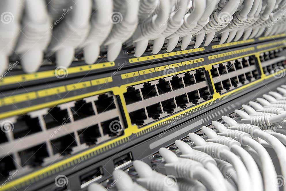 Network Gigabit Smart Switch Stock Image - Image of online, gigabit ...