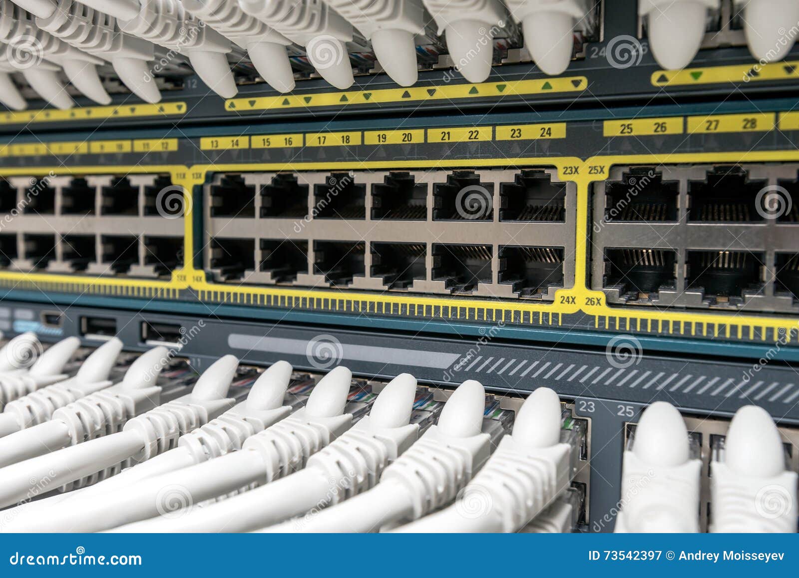 Network Gigabit Smart Switch Stock Image - Image of firewall, computer ...