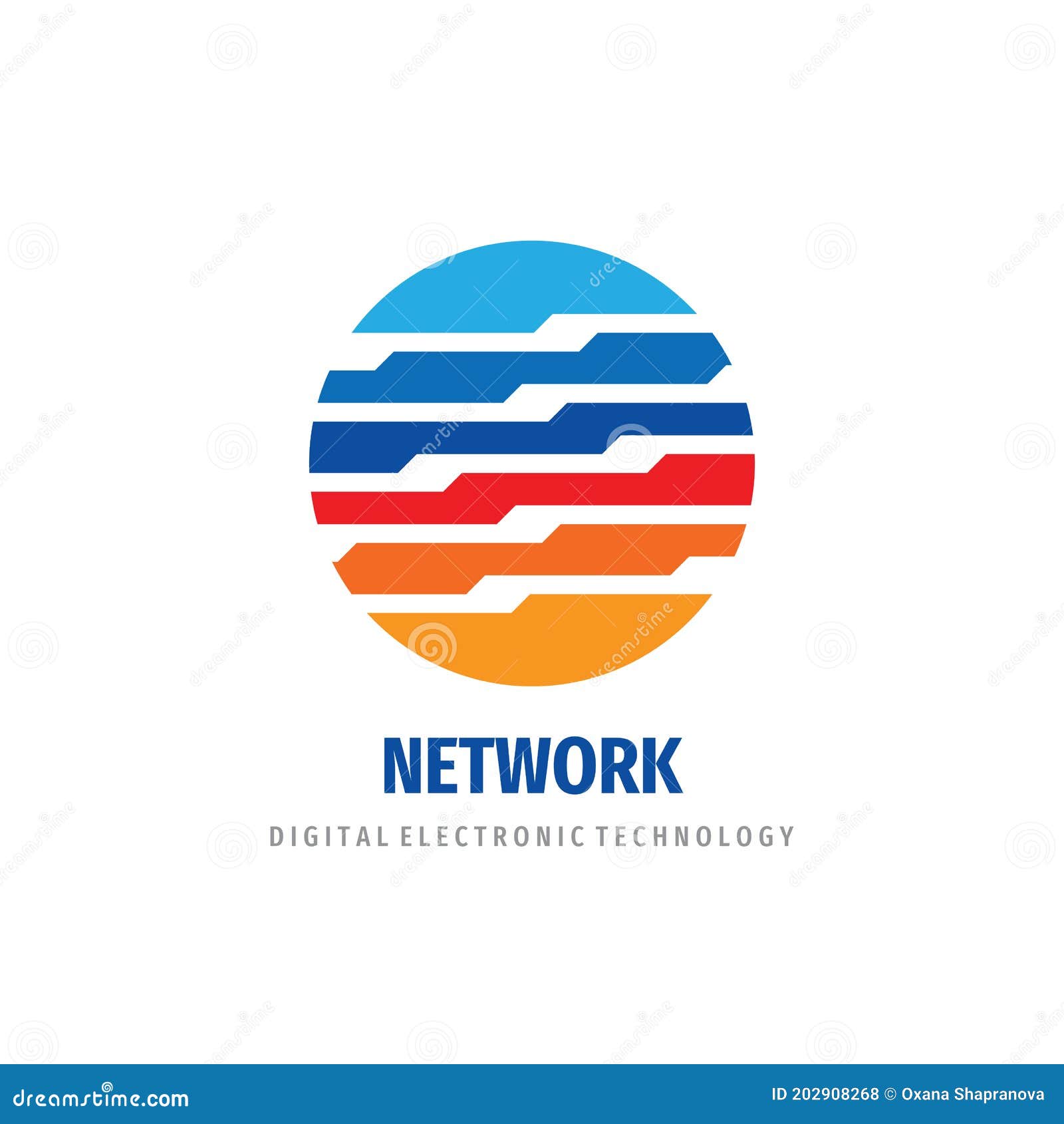 Network Global Communication Logo Design. Modern Electronic Technology ...