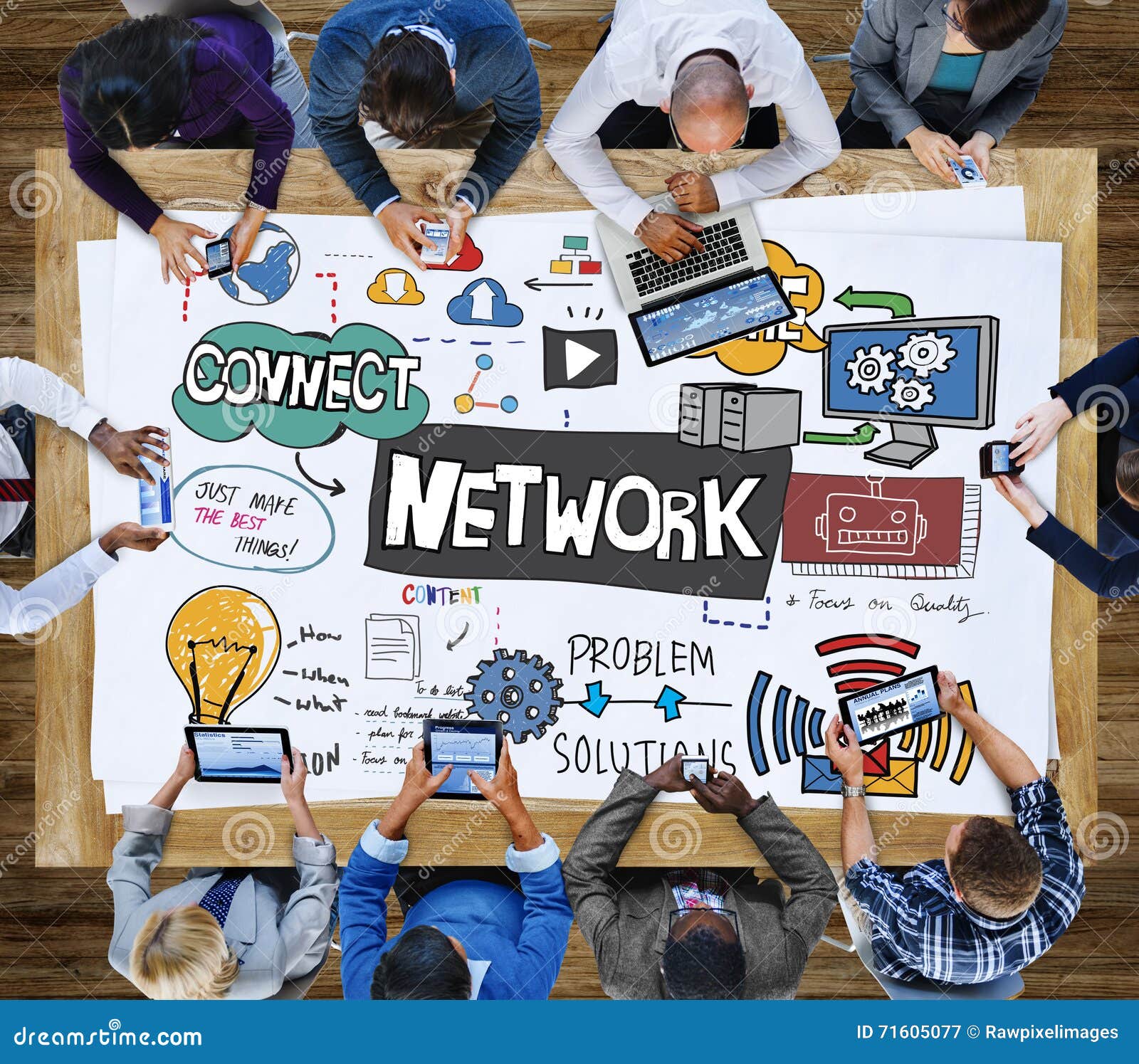 Network Global Communications Connection Technology System Concept ...