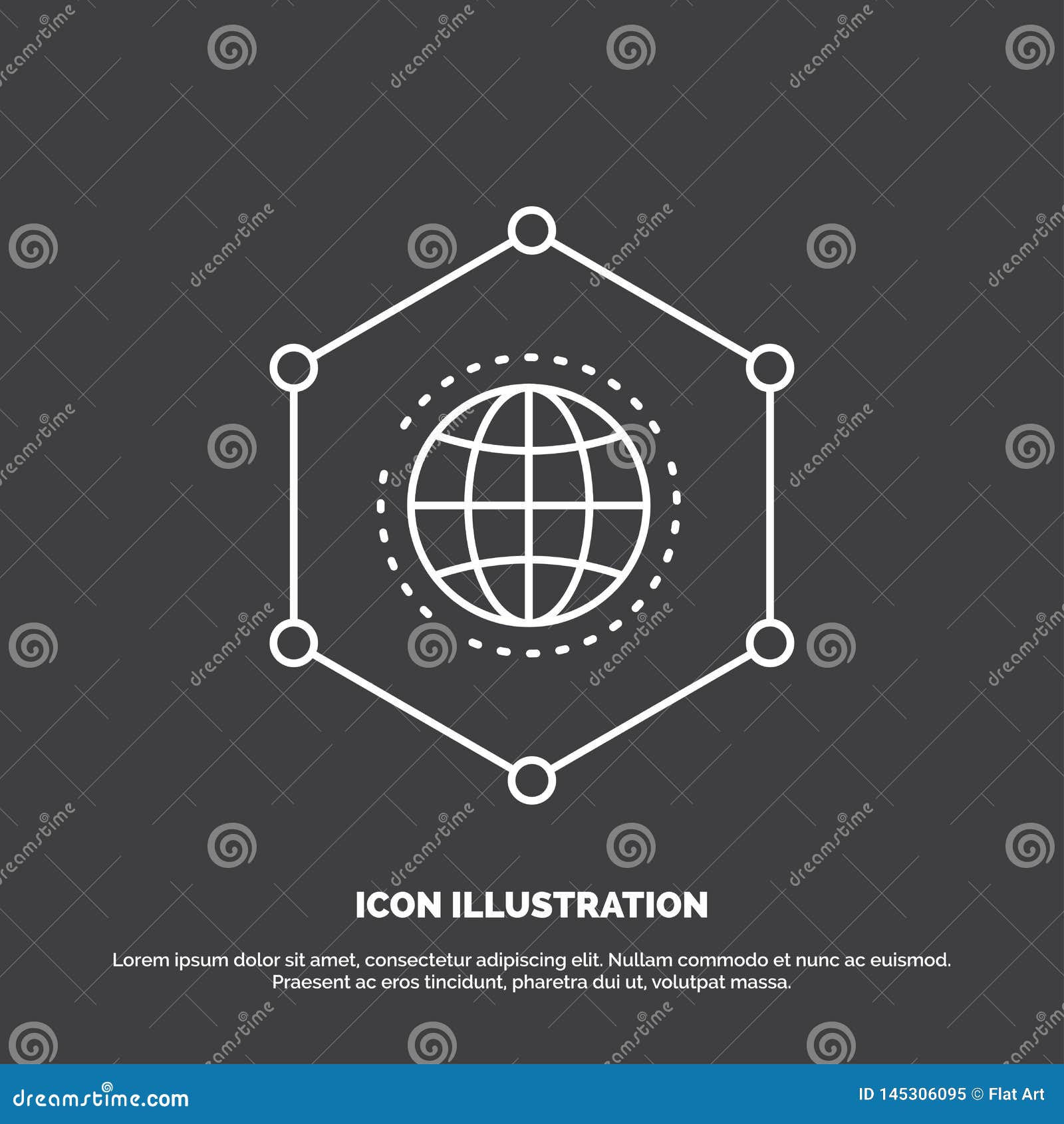 Network, Global, Data, Connection, Business Icon. Line Vector Symbol for UI and UX, Website or ...