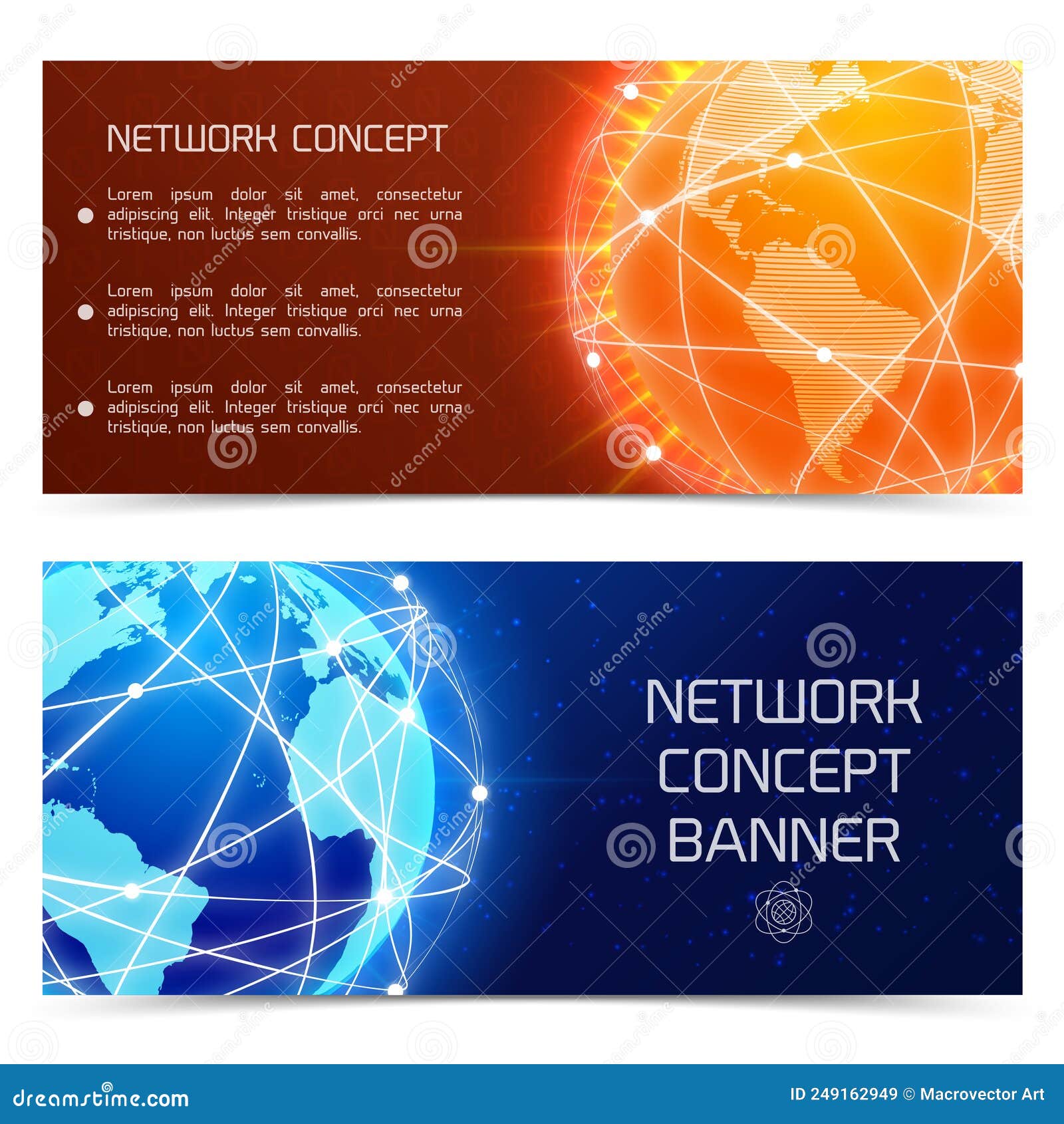 Network Globe Concept Banners Stock Vector - Illustration of quality ...