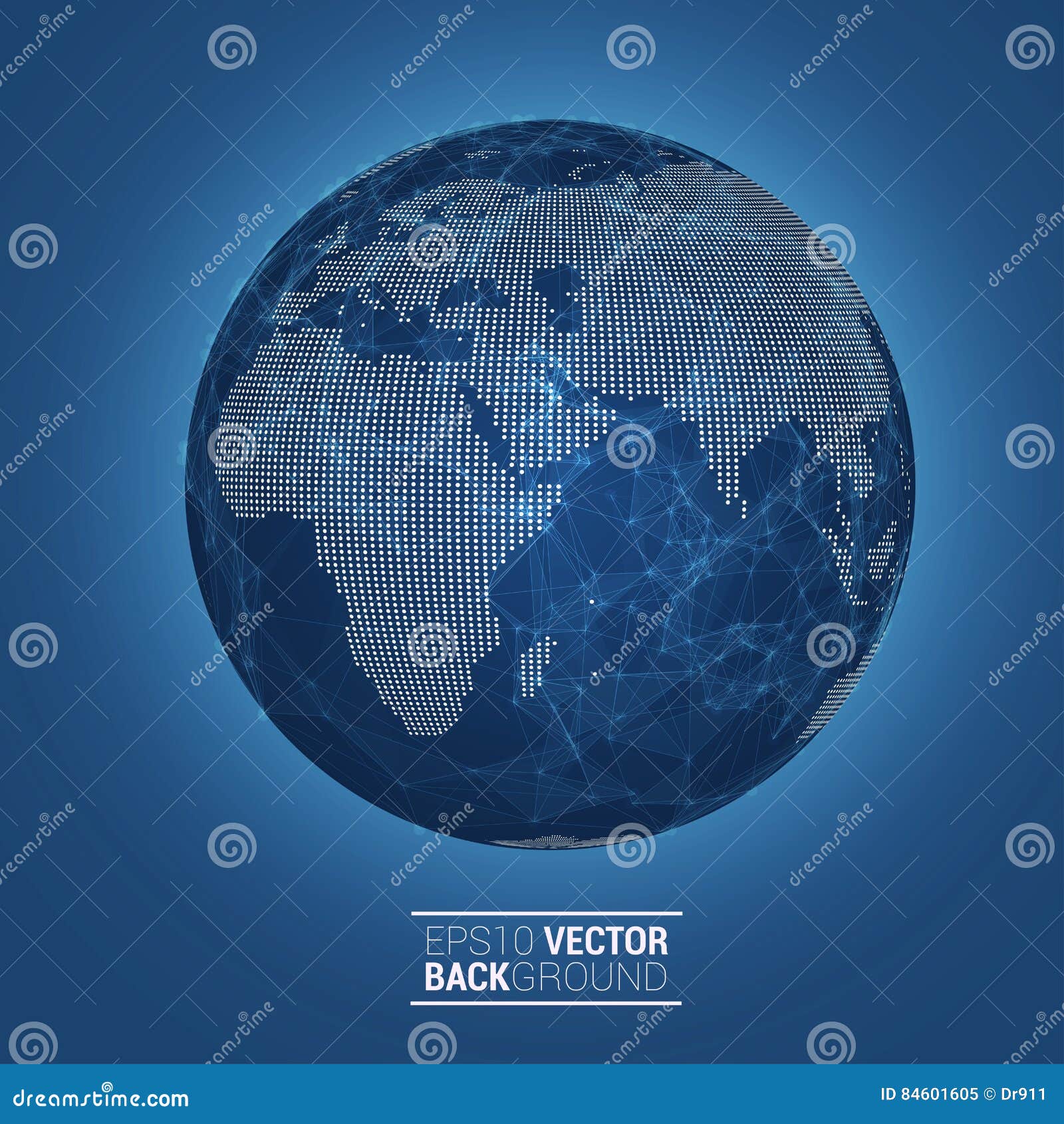 Network Globe Sphere Earth Map Stock Vector - Illustration of digital ...