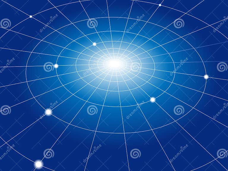 Network Grid of Concentric Circles Nodes Stock Vector - Illustration of ...