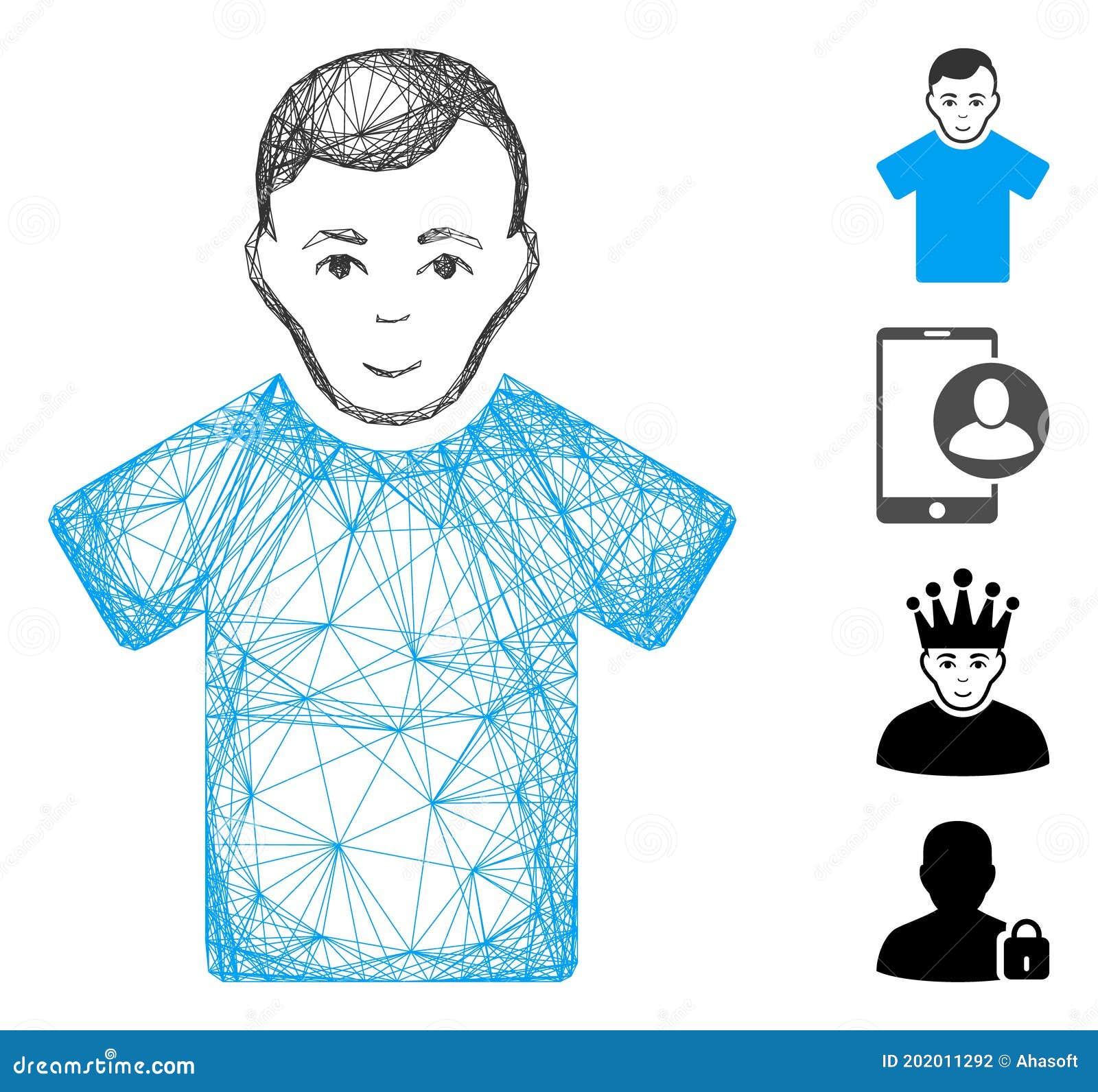 Network Guy Vector Mesh stock illustration. Illustration of connecting ...