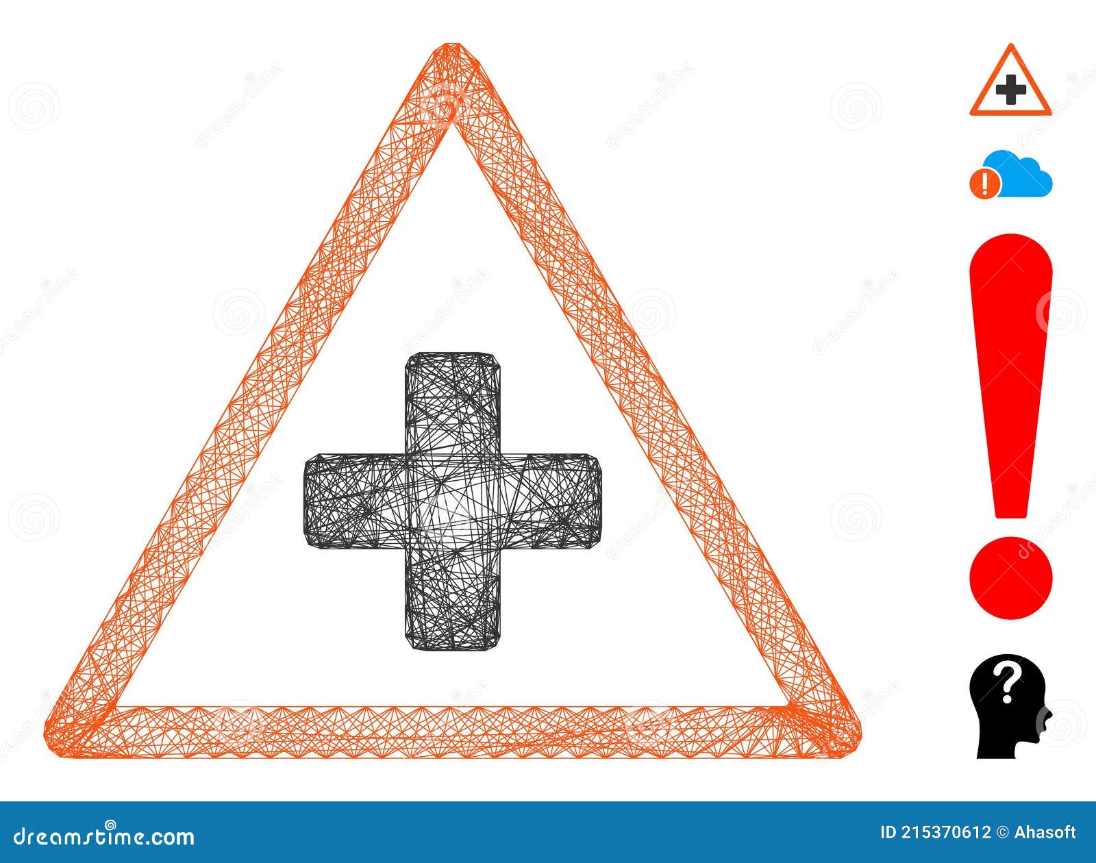 Network Health Warning Vector Mesh Stock Vector - Illustration of alert ...