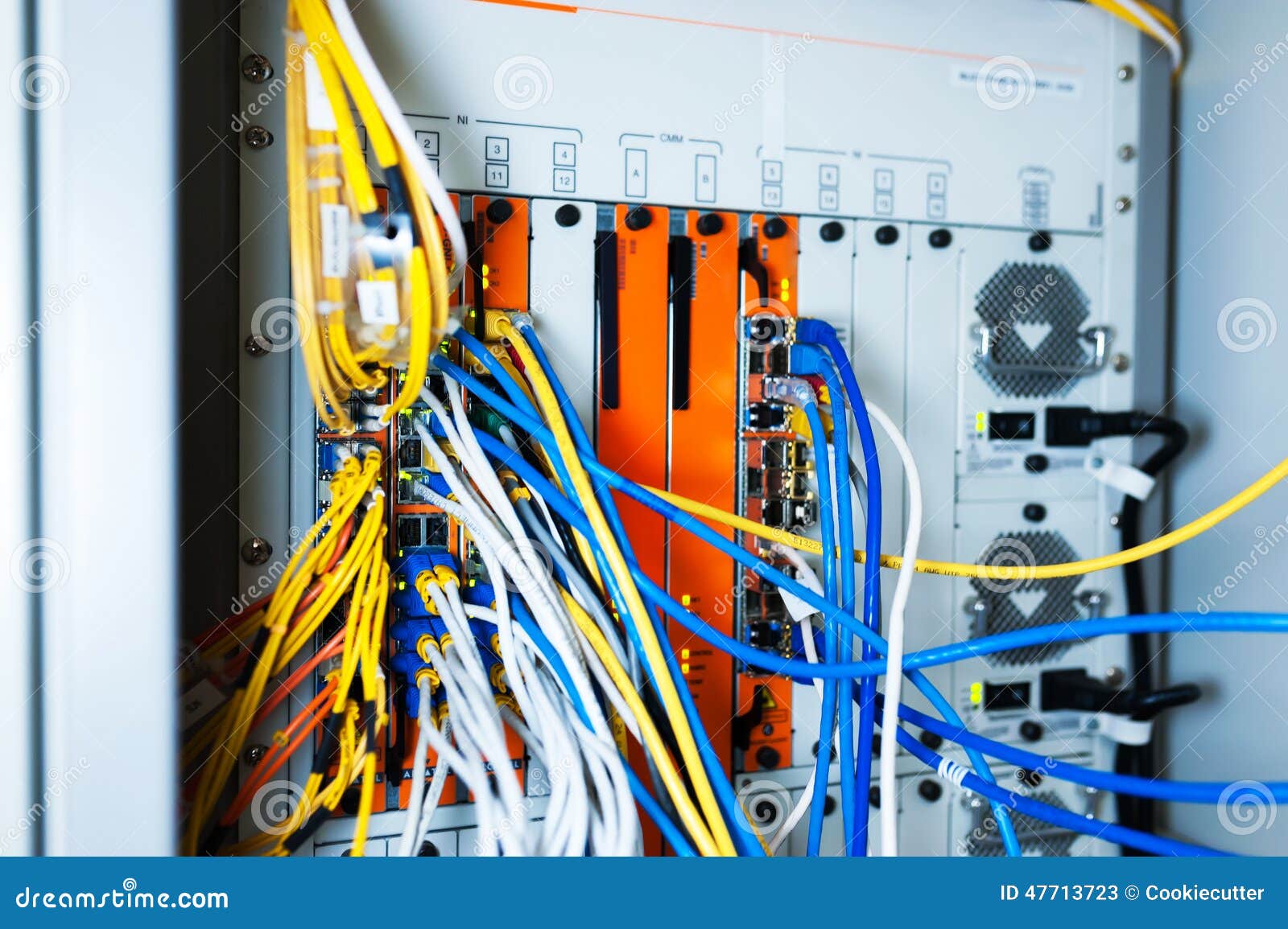 Network Hub Cable Lan Close Up Stock Image - Image of technology, cat5 ...