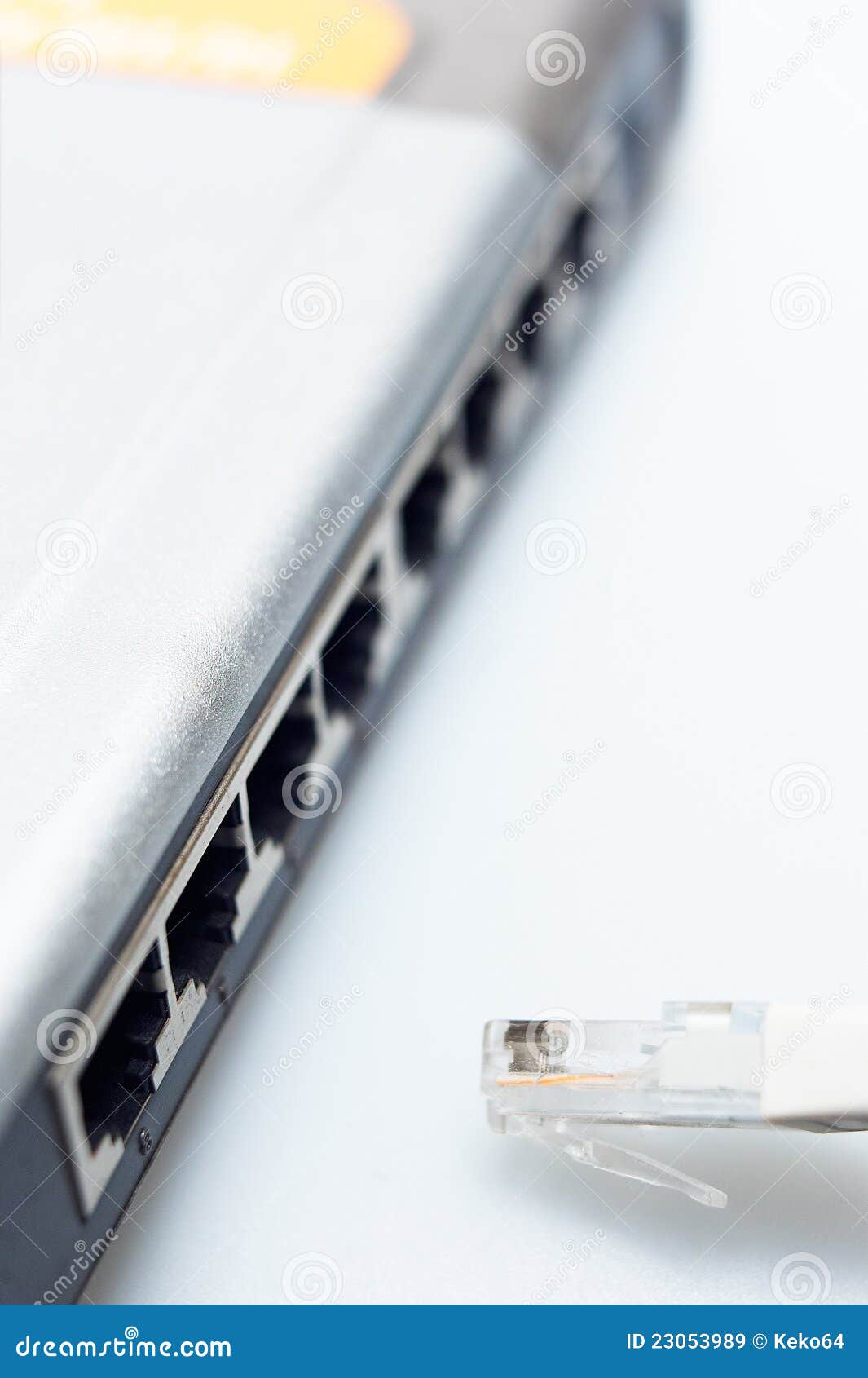 Network Hub Switch with Lan Cable Disconnected Stock Image - Image of ...