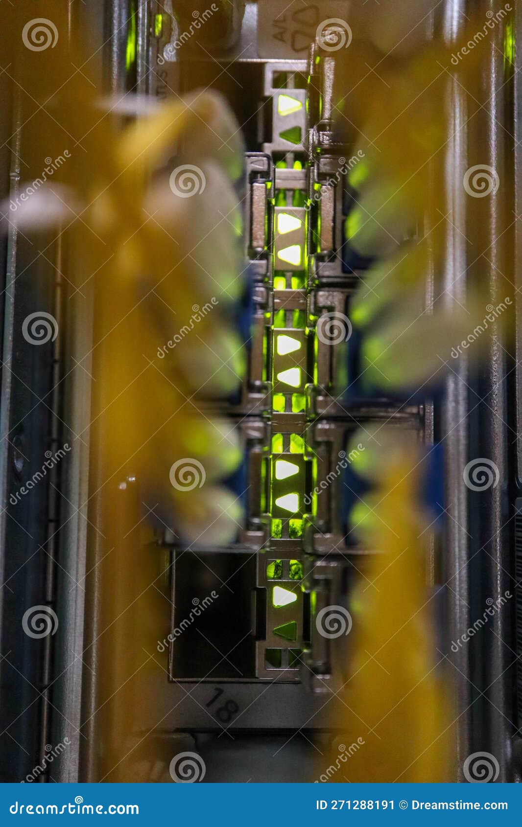 Network Hub Switch and Patch Cables with Lights Stock Image - Image of ...