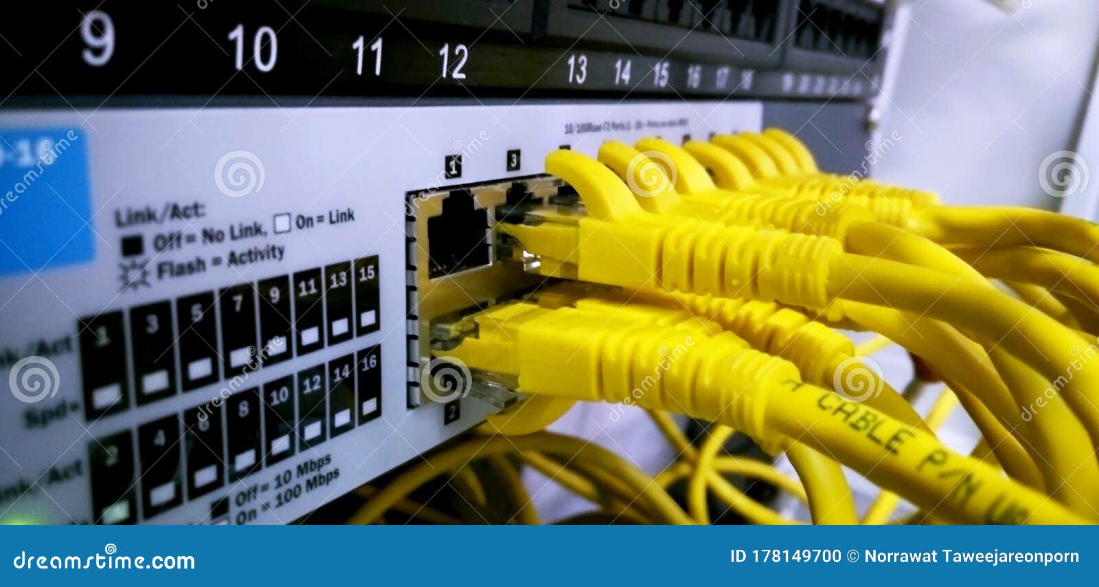 Network Hub, Telecommunication. Ethernet. Stock Photo - Image of ...