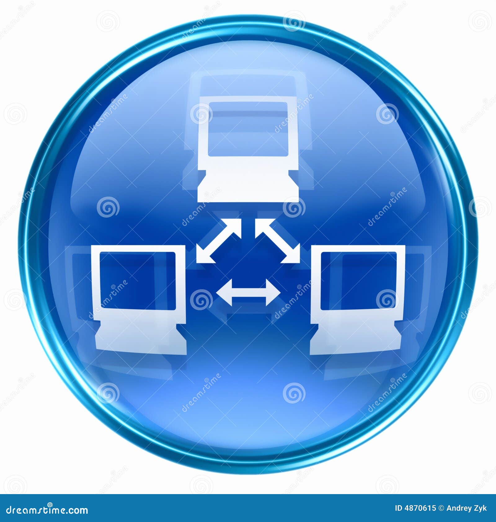 Network icon blue stock illustration. Illustration of sign - 4870615
