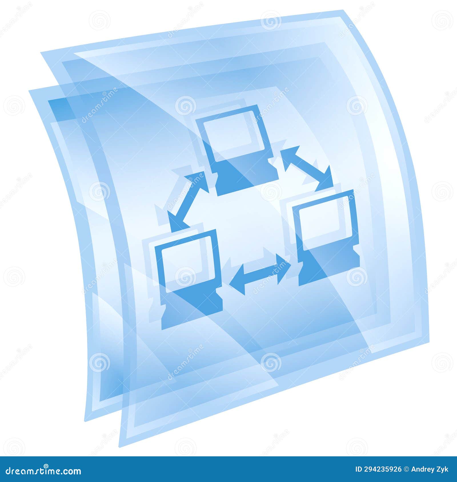 Network icon blue stock illustration. Illustration of square - 294235926