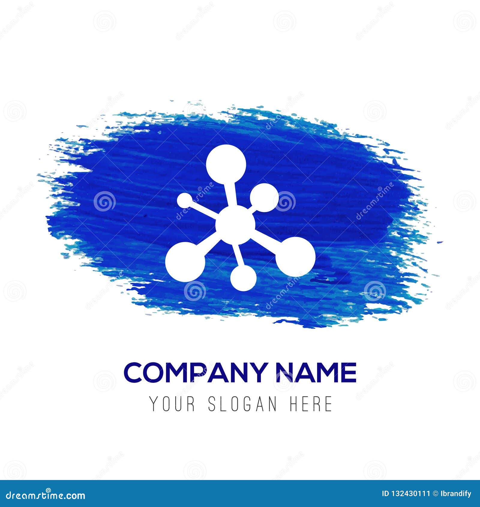 Network Icon - Blue Watercolor Background Stock Vector - Illustration ...