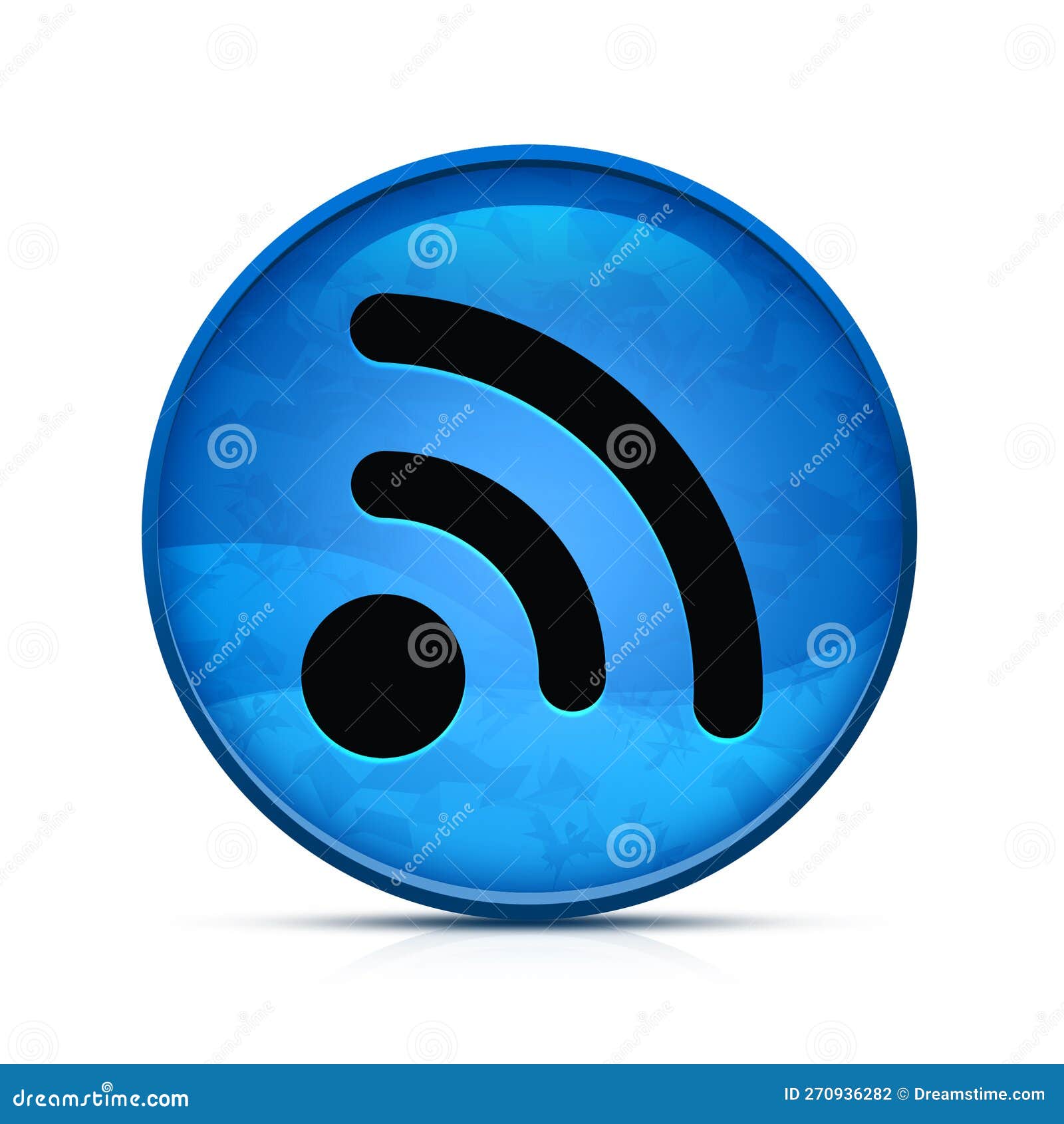 Network Icon on Classy Splash Blue Round Button Illustration Stock ...