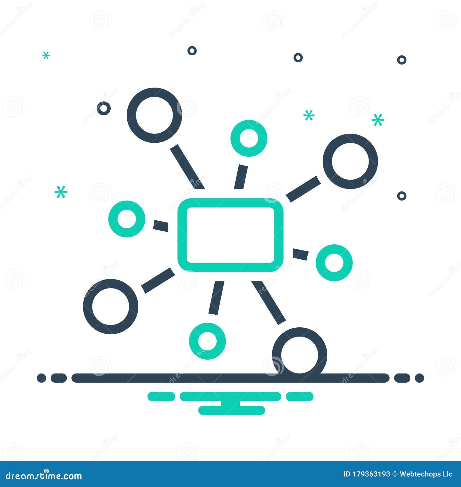 Mix Icon for Network, Collaboration and Connection Stock Vector ...