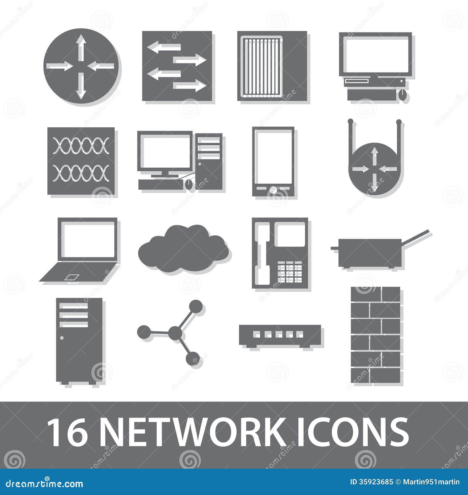 Network Icon Collection Eps10 Stock Vector - Illustration of collection ...