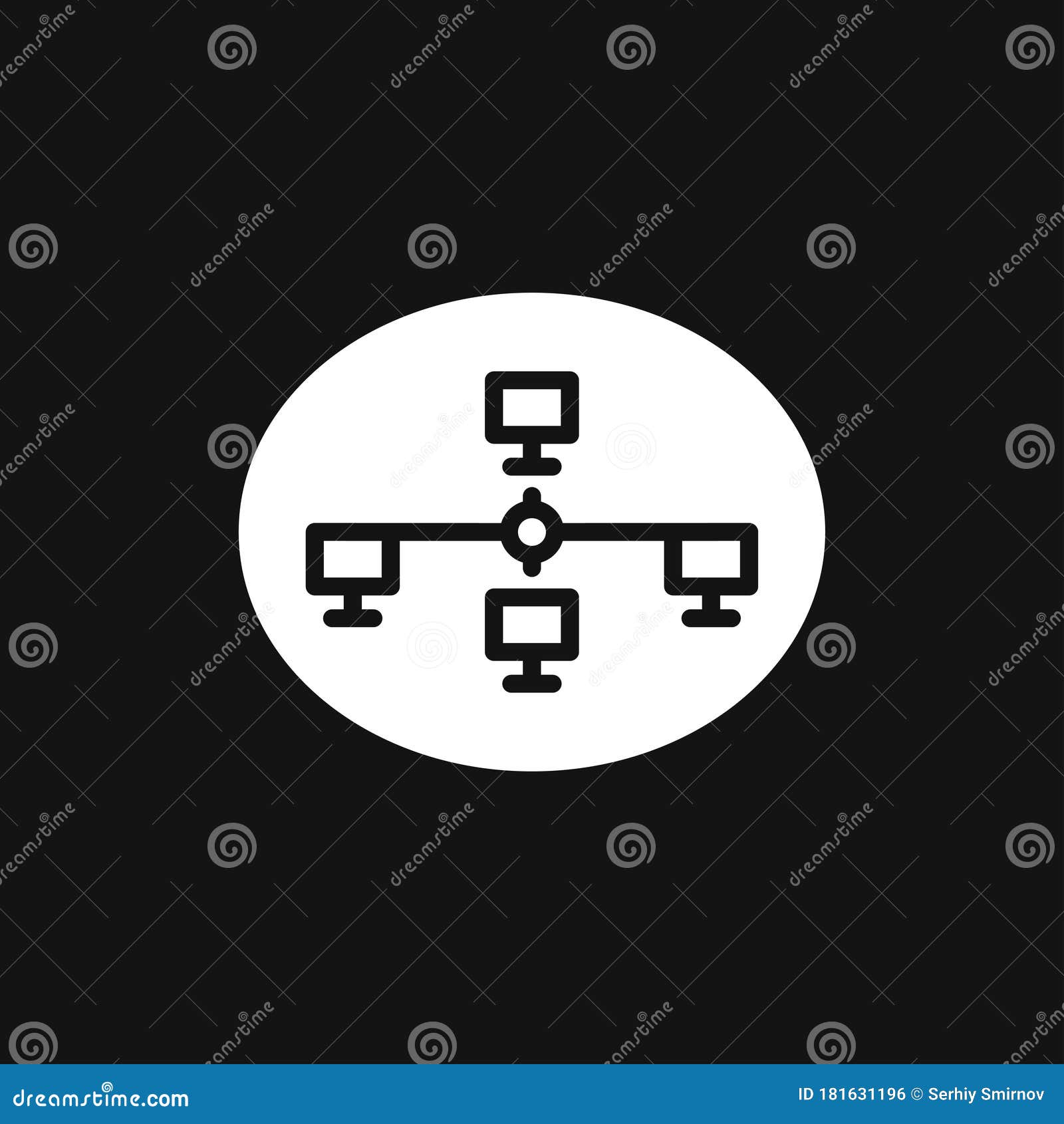 Network Icon, Computing and Computer Network Symbol Stock Illustration ...