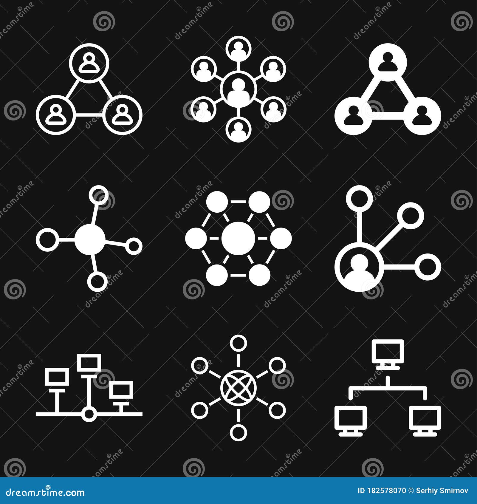 Network Icon, Computing and Computer Network Symbol Stock Illustration ...
