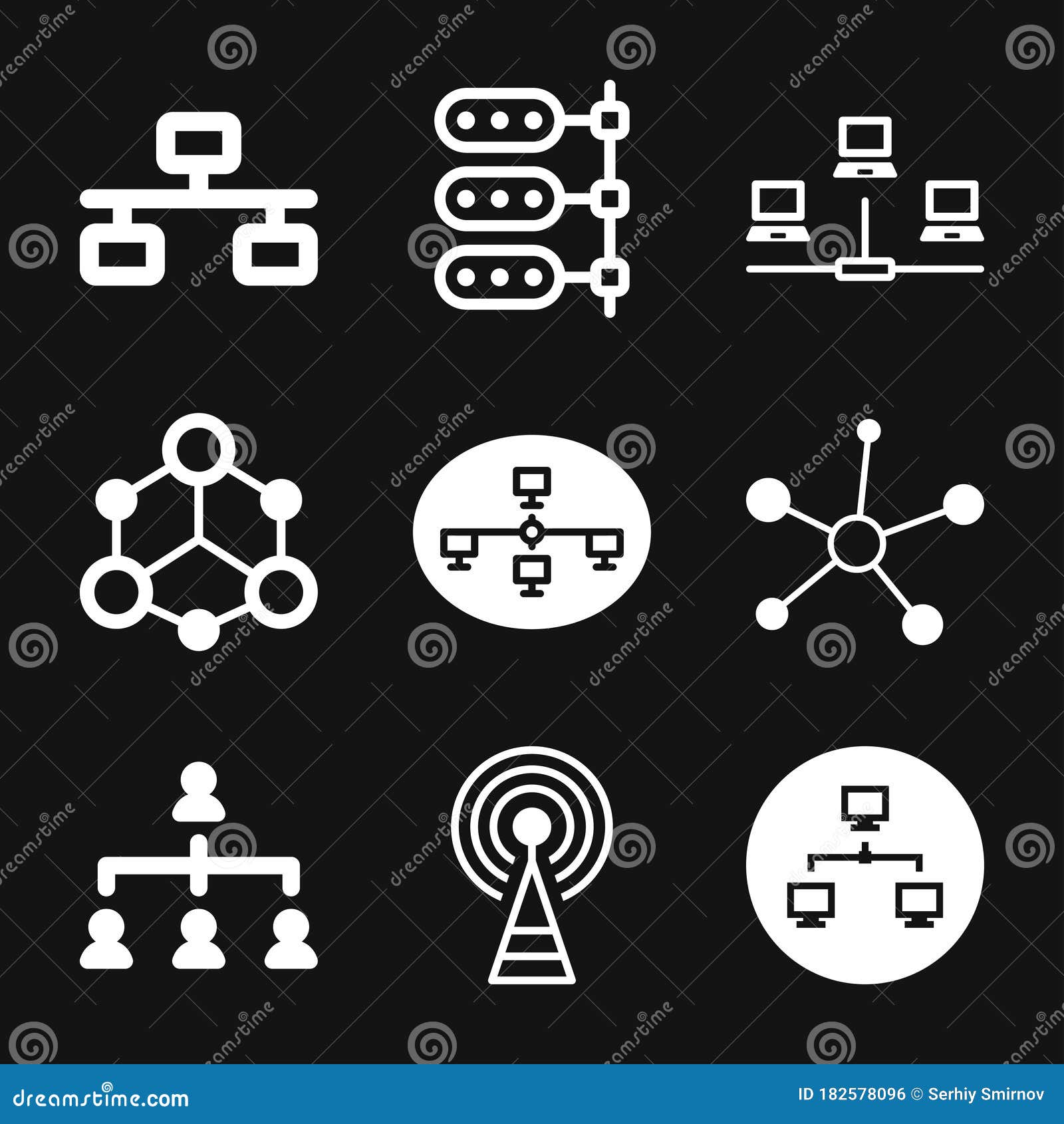 Network Icon, Computing and Computer Network Symbol Stock Illustration ...