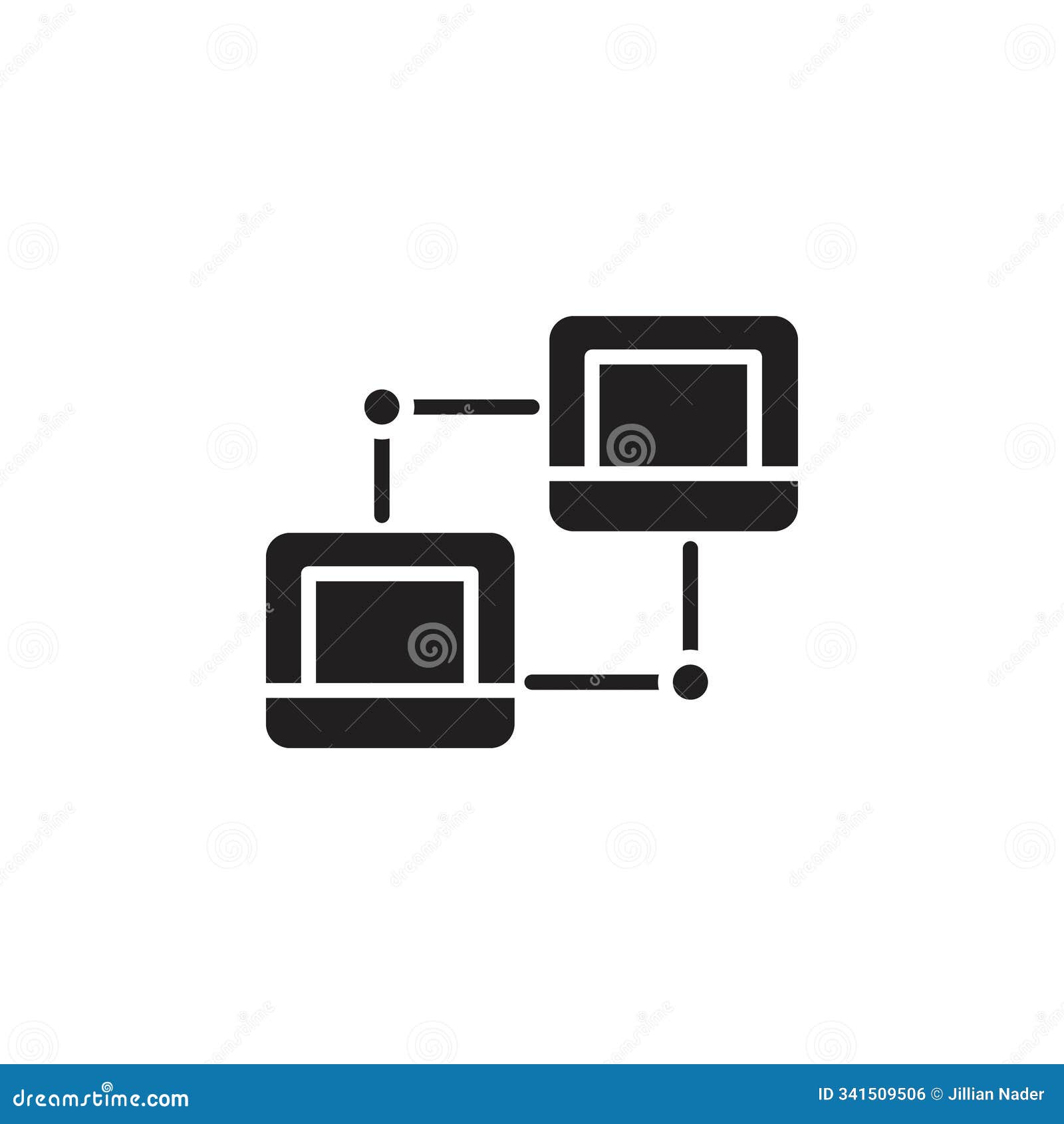 Network Icon Flat Line Illustration Stock Illustration - Illustration ...