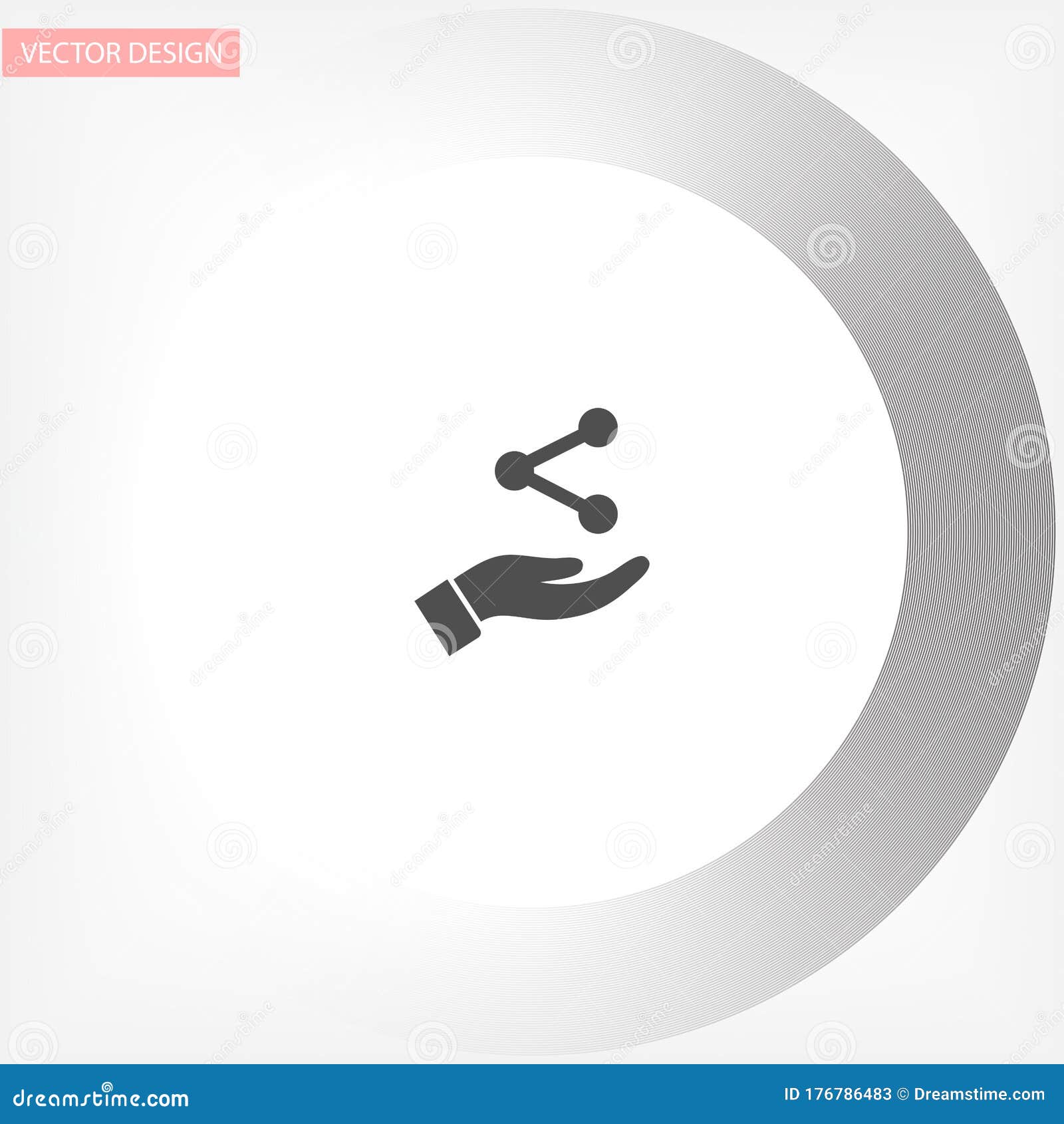 Network Icon in the Hand , Lorem Ipsum Flat Design Stock Illustration ...