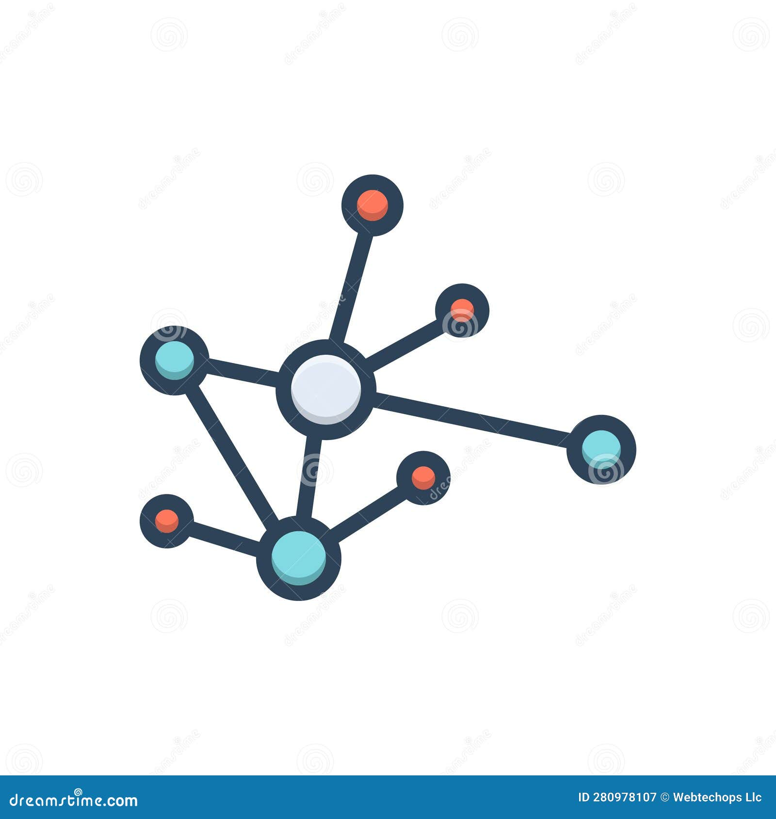 Color Illustration Icon for Network, Business Network and Connection ...