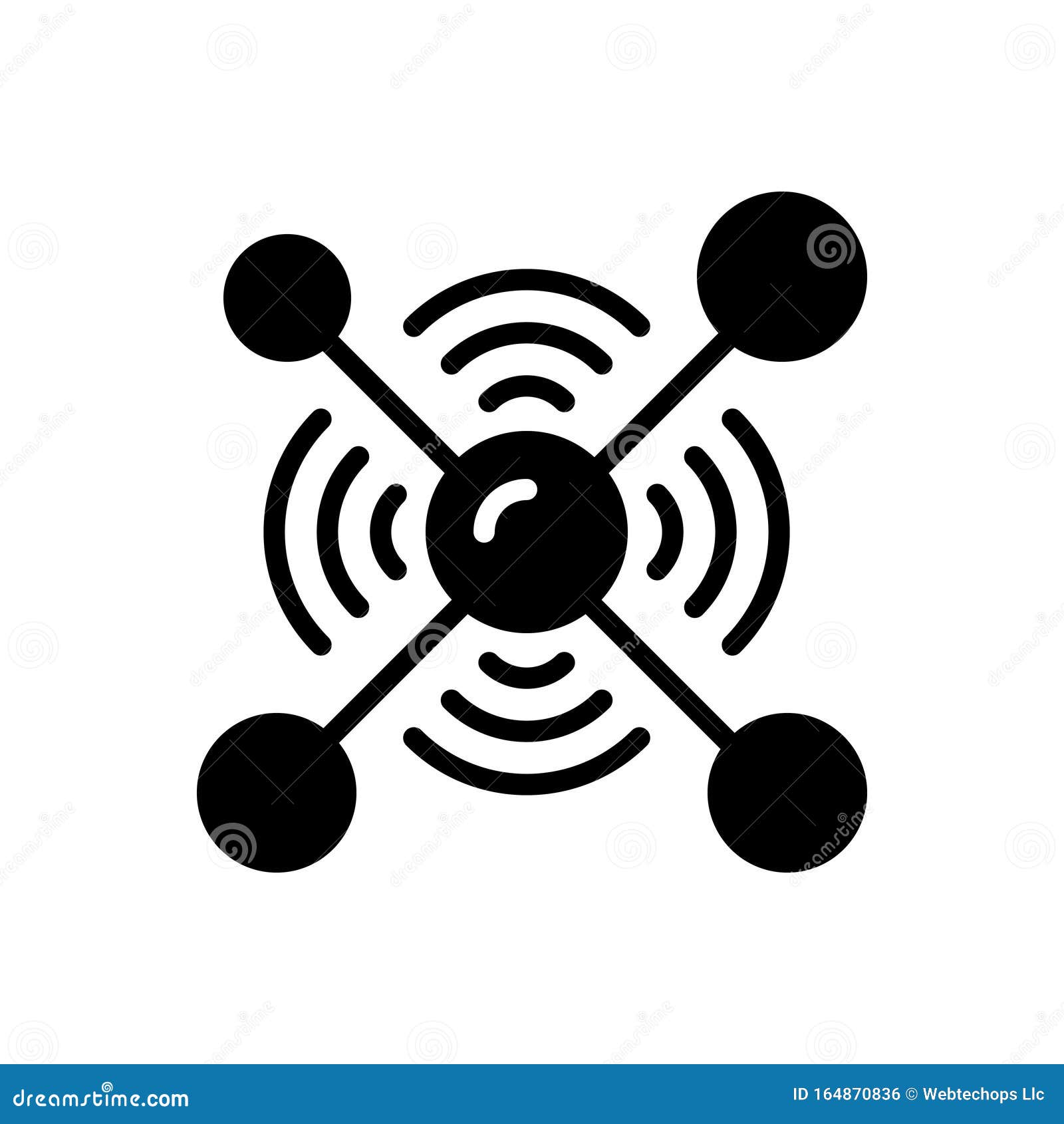 Black Solid Icon for Network, Organization and Web Stock Vector ...