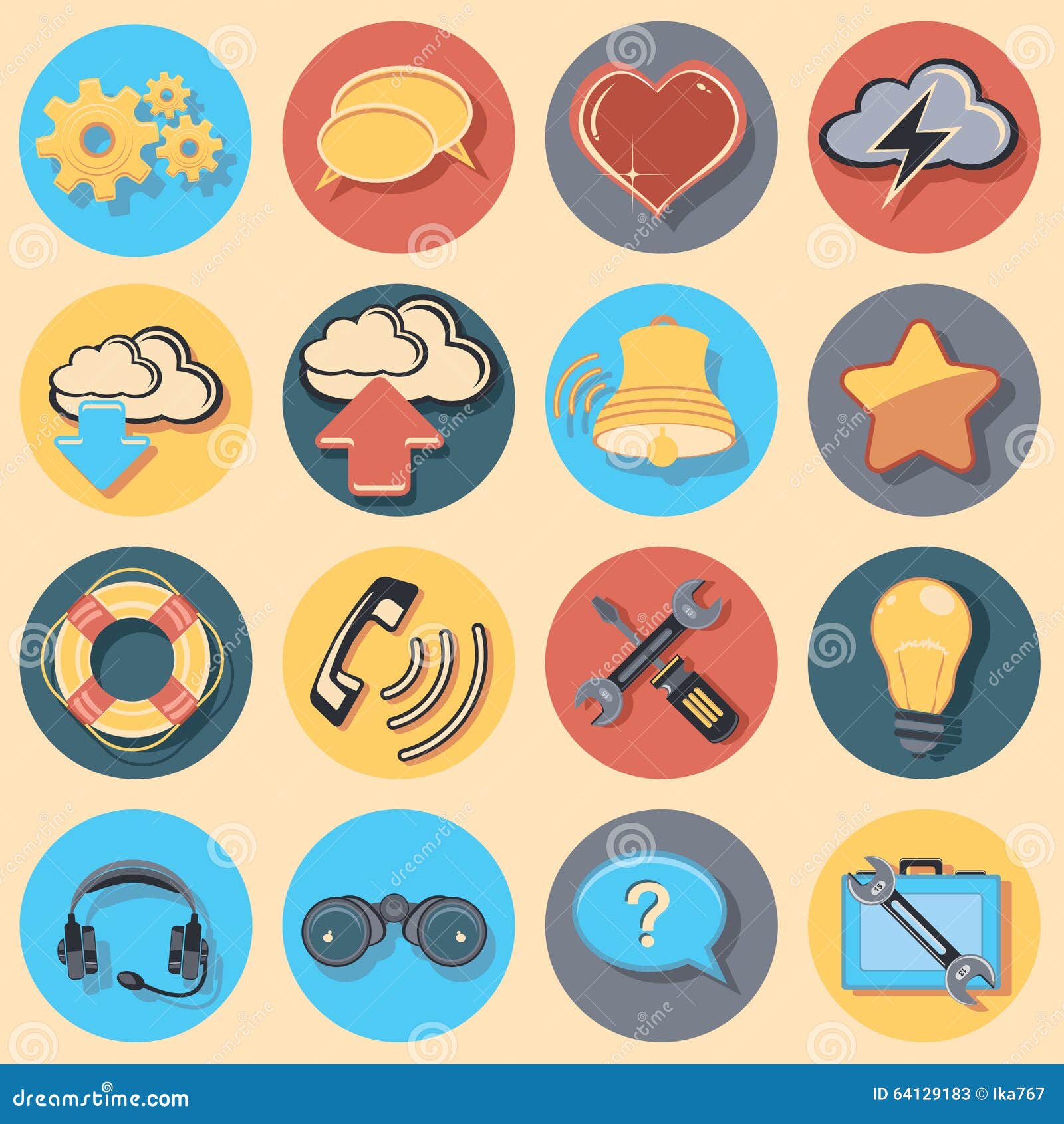 Network stock illustration. Illustration of flat, file - 64129183