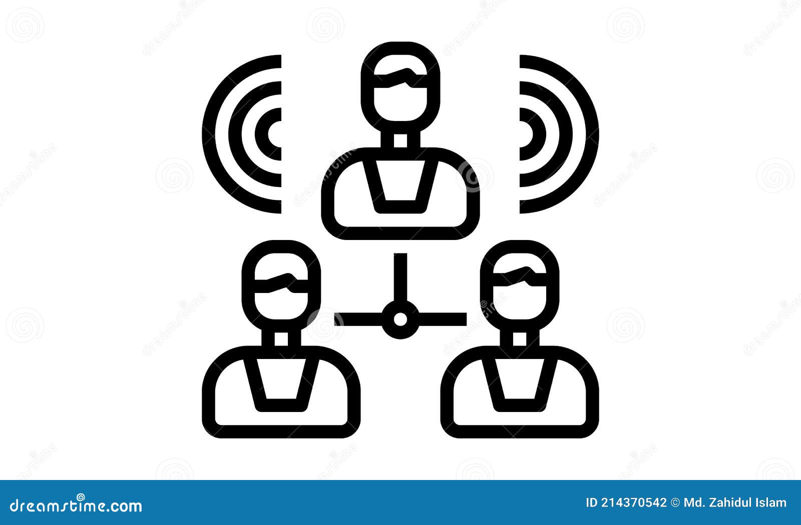 Network Icon Symbol Group People and Teamwork Vector Image Stock ...