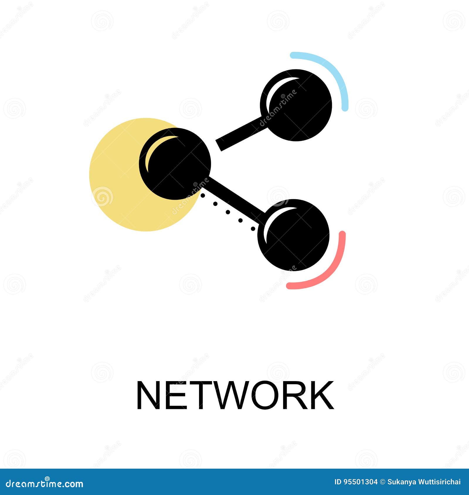 Network Icon on White Background Illustration Design. Stock ...