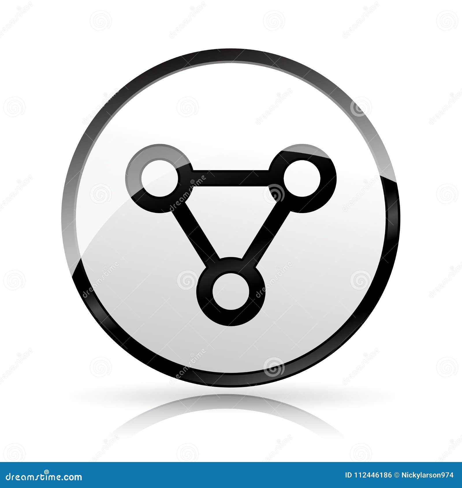 Network Icon on White Background Stock Vector - Illustration of circle ...