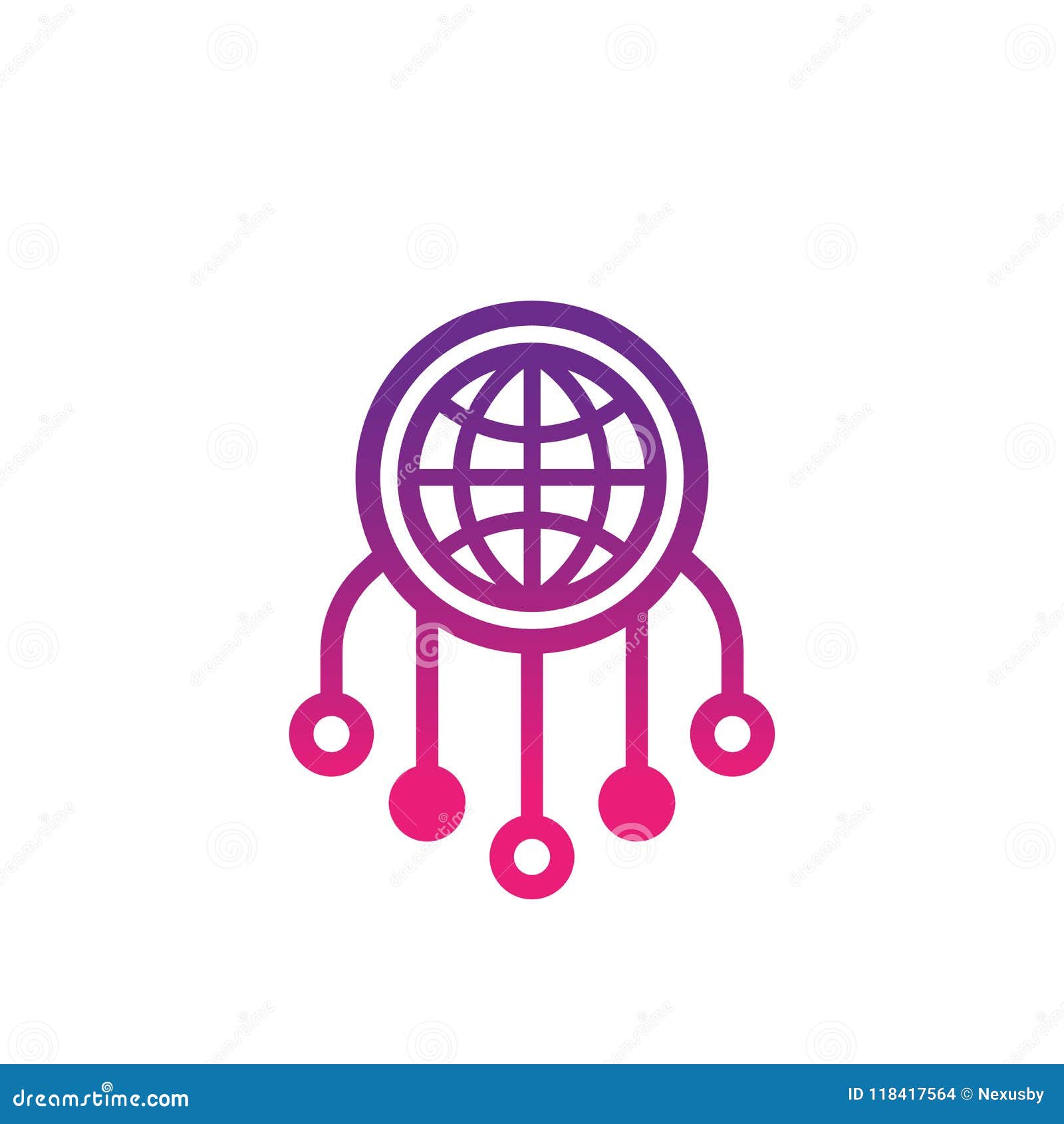 Network icon on white stock vector. Illustration of isolated - 118417564