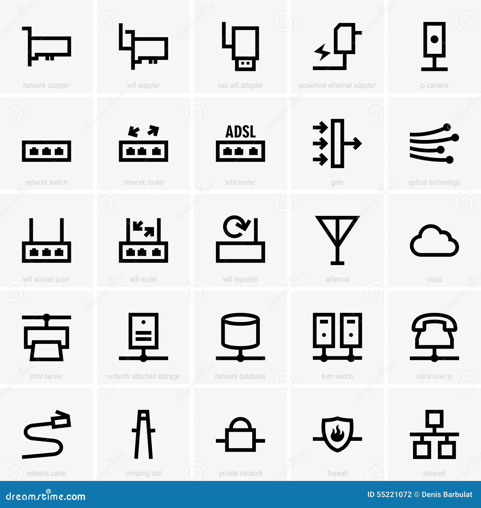 Network icons stock vector. Illustration of pictogram - 55221072