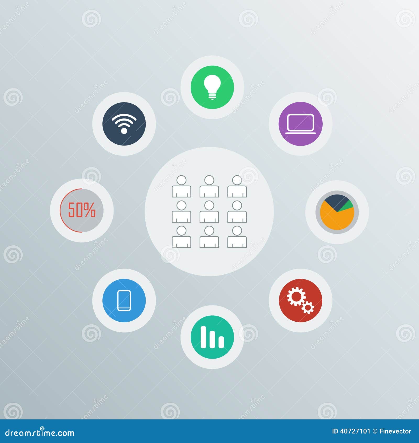 Network icons vector set stock vector. Illustration of element - 40727101