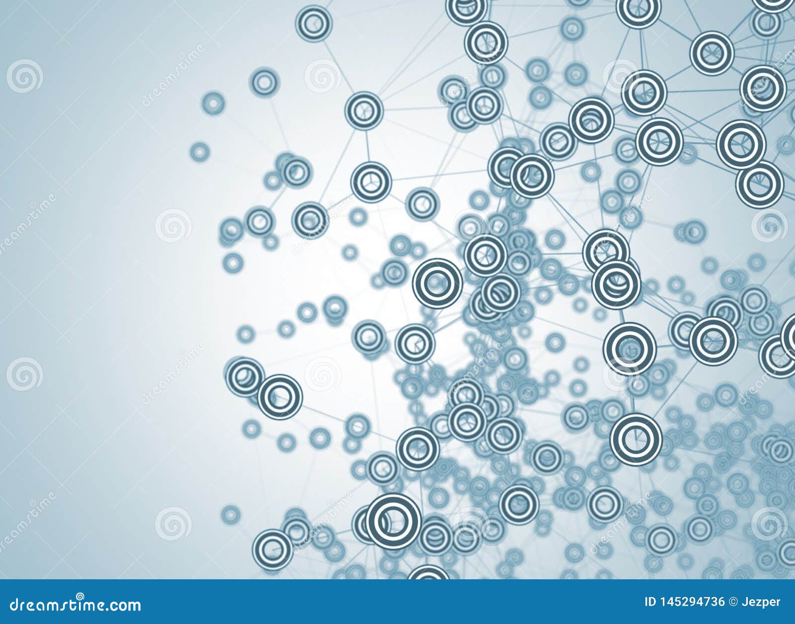 Network Illustration Connected Circles Stock Illustration ...