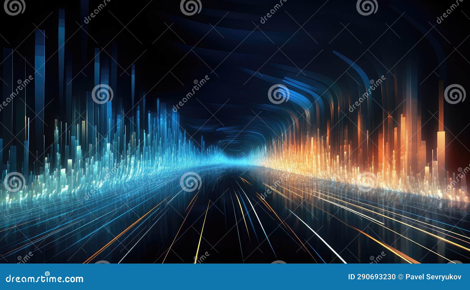 Network Information Highway Abstract Stock Illustration - Illustration ...