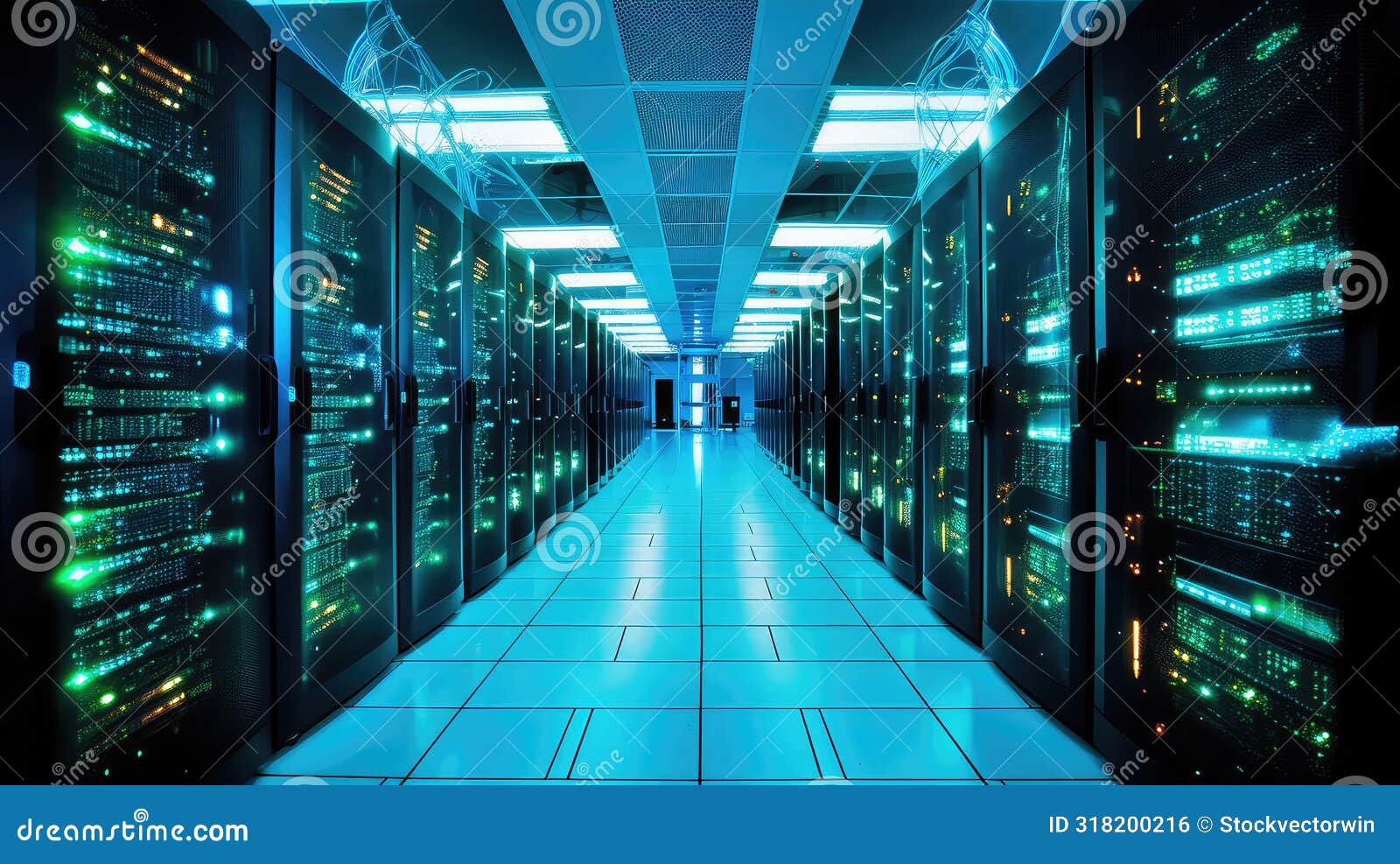 Network Information Technology Server Stock Illustration - Illustration ...
