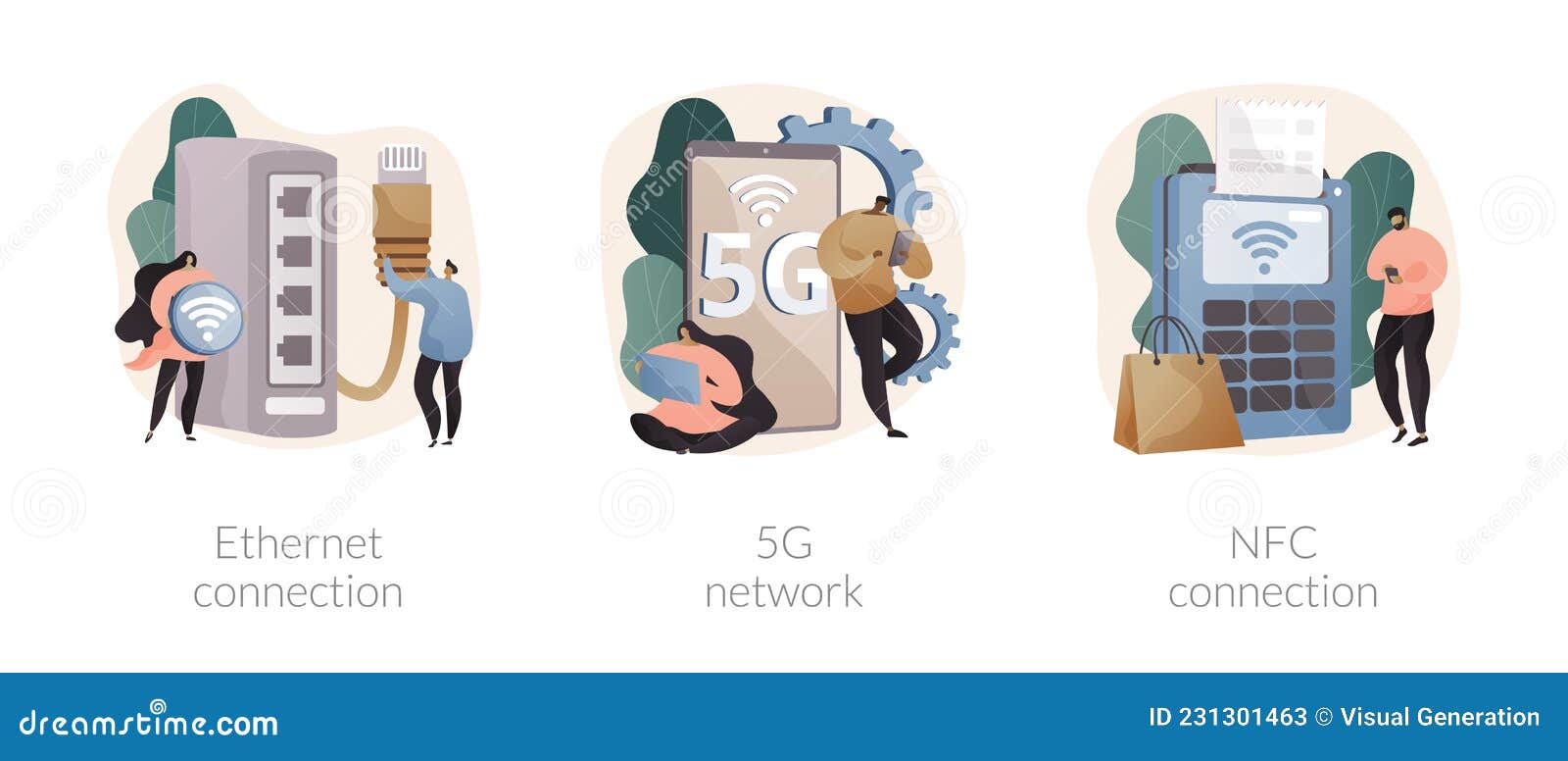 Network Infrastructure Abstract Concept Vector Illustrations. Stock ...