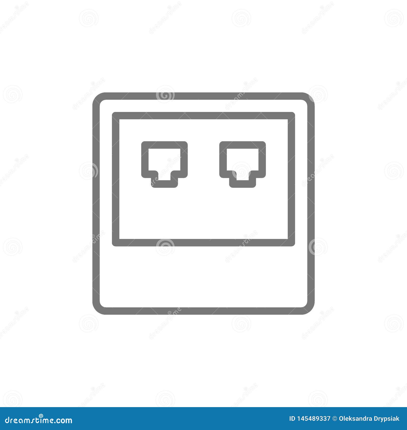 Network input line icon. stock vector. Illustration of circuit - 145489337