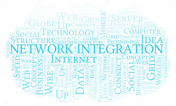 Network Integration Word Cloud. Stock Illustration - Illustration of ...