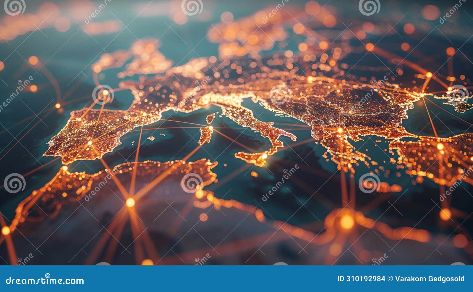 A Network of Interconnected Arrows or Lines between Different Countries ...