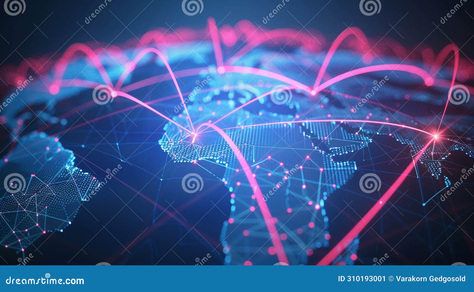 A Network of Interconnected Arrows or Lines between Different Countries ...