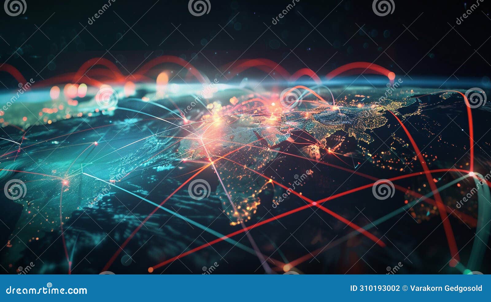 A Network of Interconnected Arrows or Lines between Different Countries ...