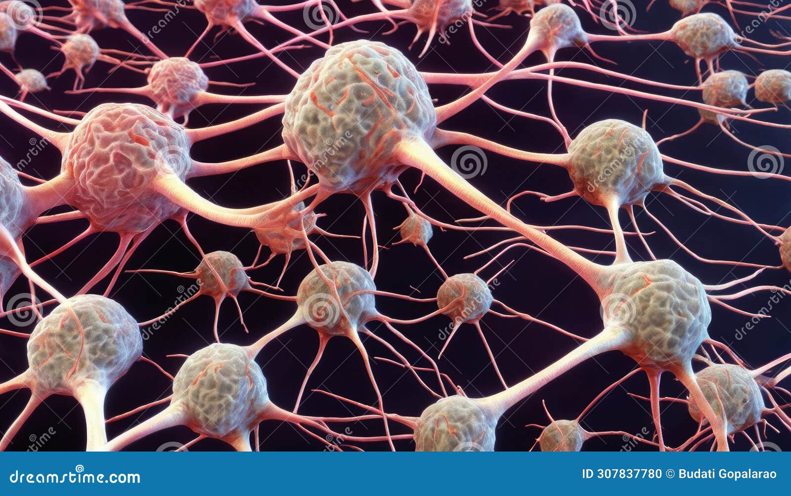 A Network of Interconnected Cells, Symbolizing Complex Biological ...