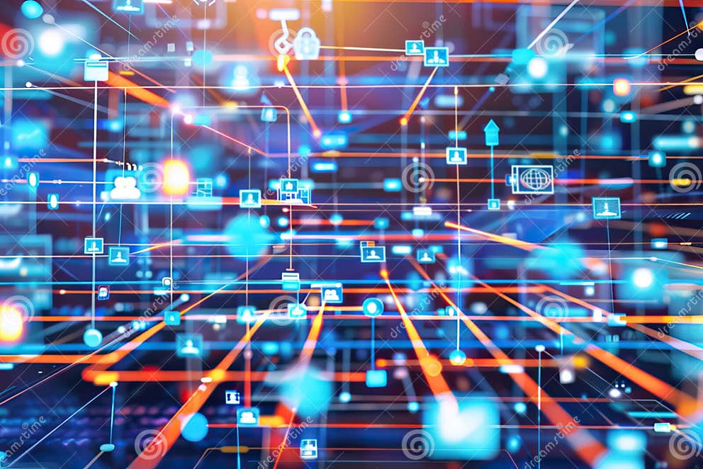 A Network of Interconnected Digital Devices, Symbolizing the ...