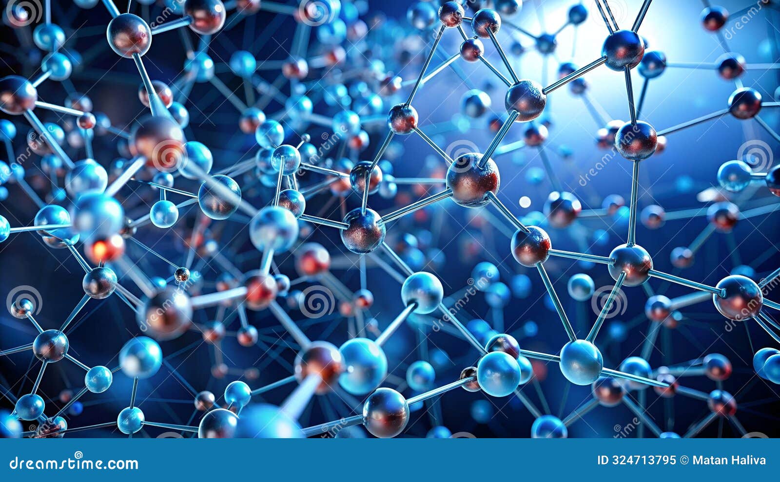 A Network of Interconnected Molecules, Illustrating Chemical ...