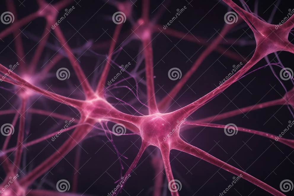 A Network of Interconnected Neuron Cells Stock Image - Image of network ...