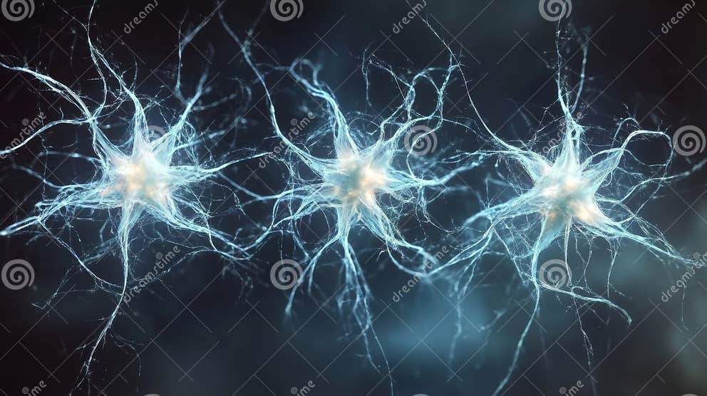 Network of Interconnected Neurons, Neural Network Activity, Brain Cells ...