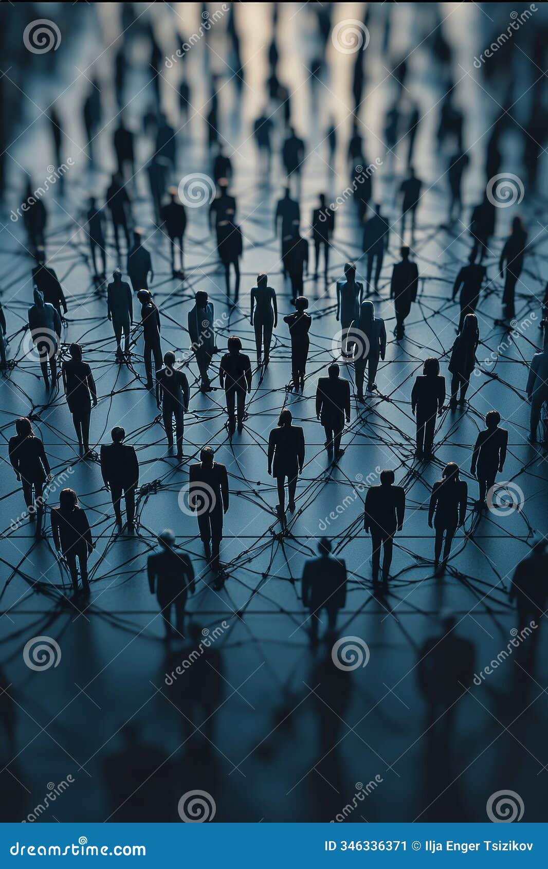 Network of Interconnected People, Digital Representation of Human ...