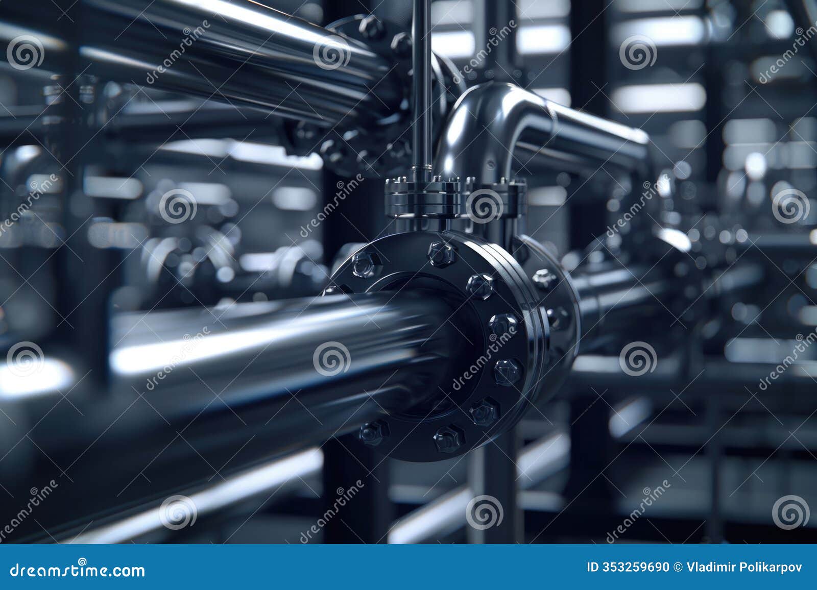 A Network of Interconnected Pipes. Ideal for Illustrating ...